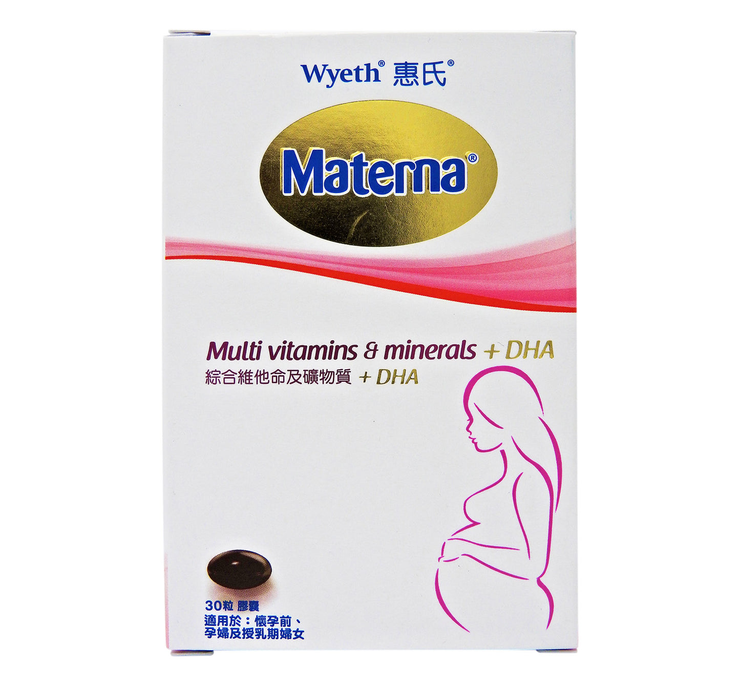 惠氏 - Wyeth Materna [綜合維他命及礦物質 + DHA] 30粒 膠囊 #57550 – Living with Vanus